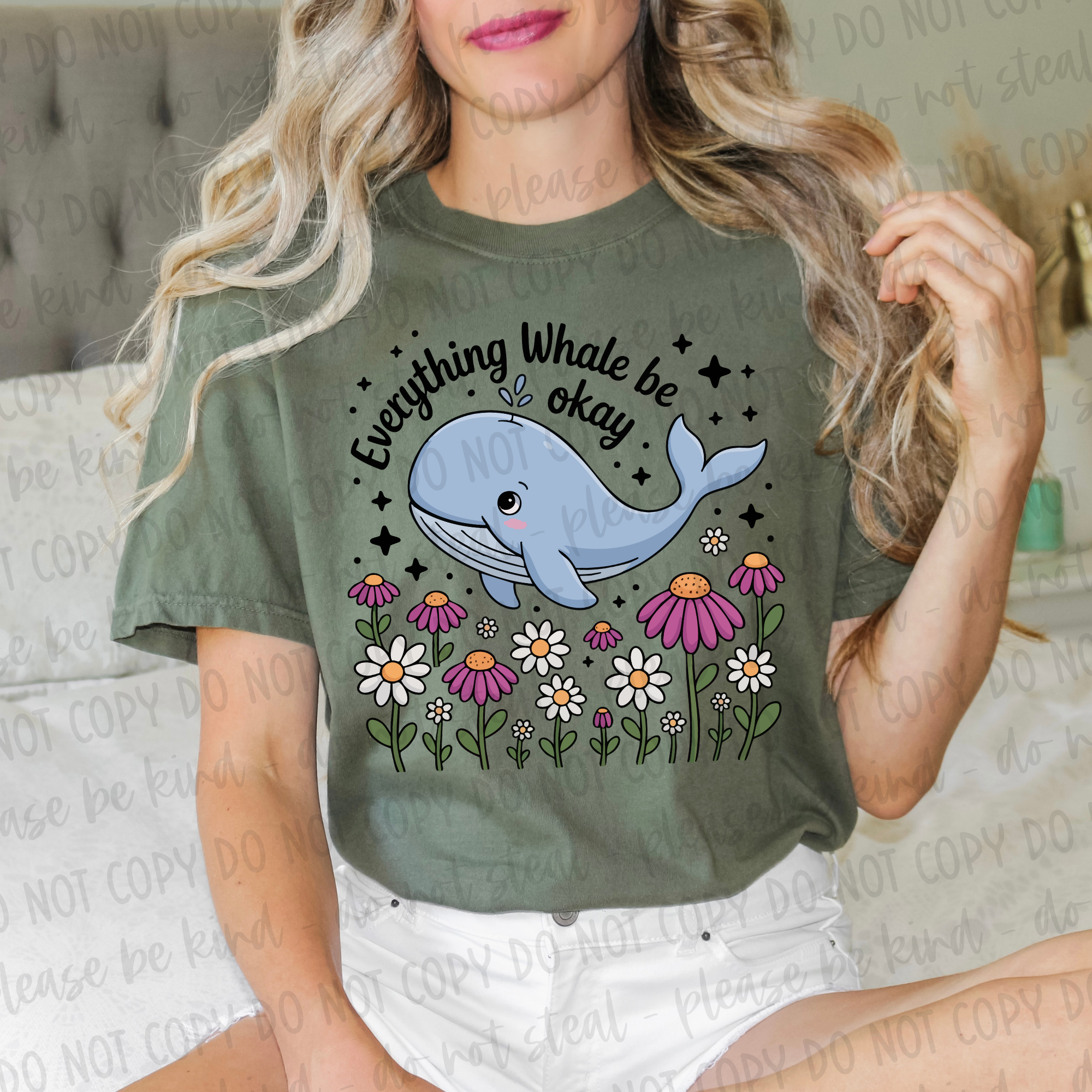 DTF TRANSFER Everything Whale Be Okay – BK Designs & Blanks